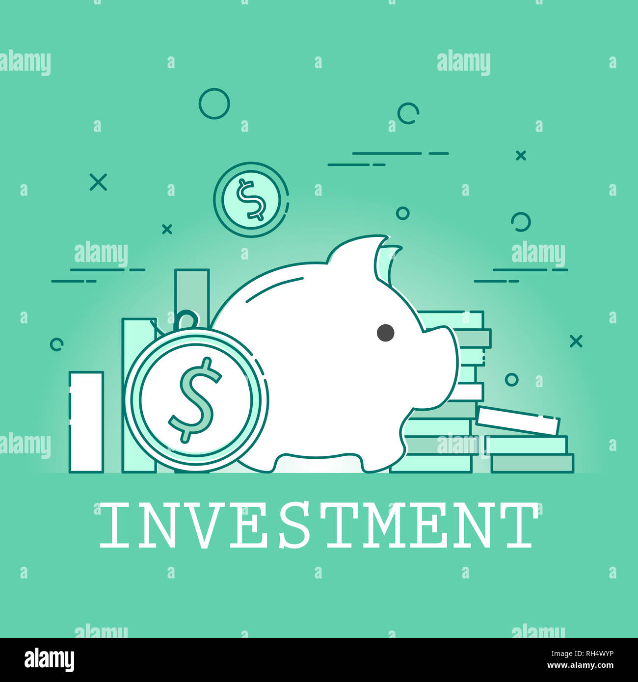 Financial investment web banner. Business strategy and banking ...