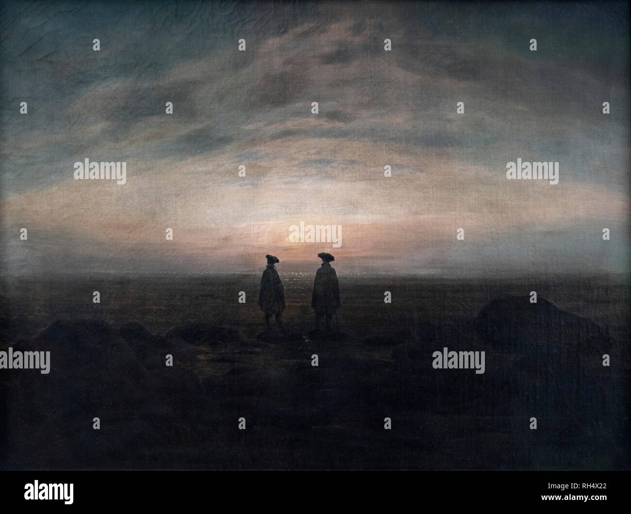 Caspar David Friedrich (1774-1840), Two Men by the Sea, 1817. Zwei ...