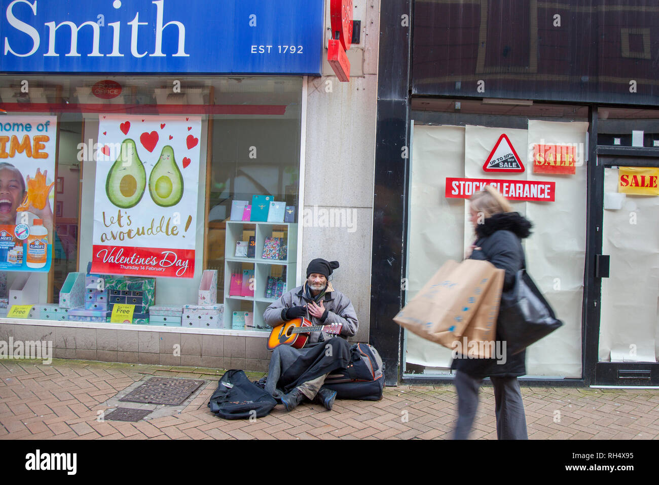 Homeless Man Playing Guitar High Resolution Stock Photography and ...