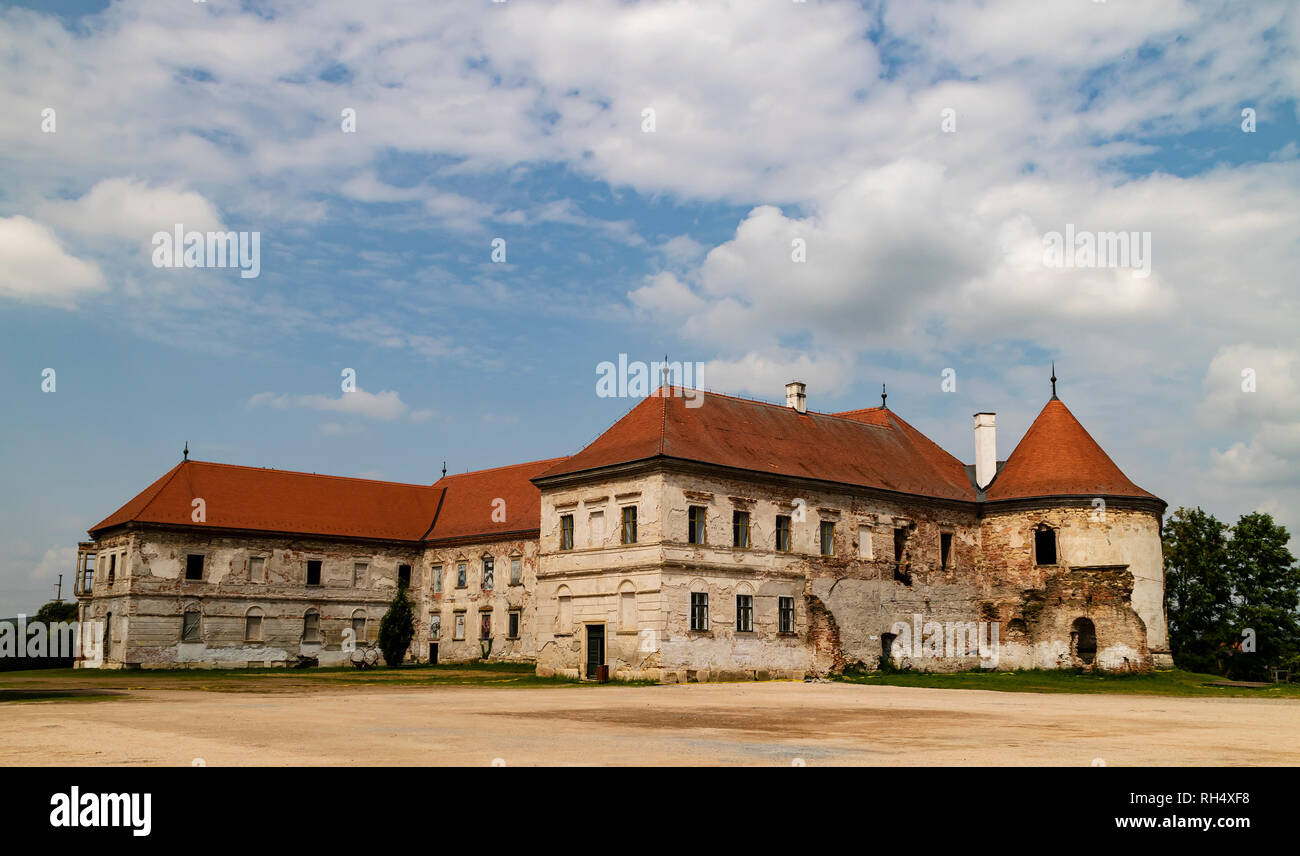 Bontida, Romania - July 31, 2018: Banffy castle, an architectural ...