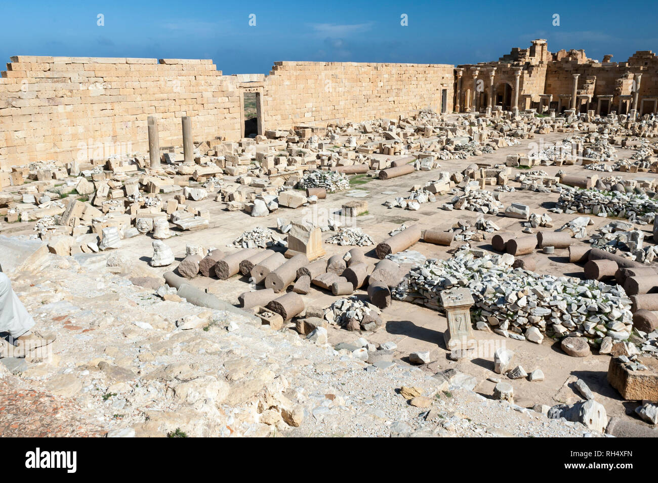 Archaeological site of Leptis Magna, Libya - 10/30/2006: The Forum of ...