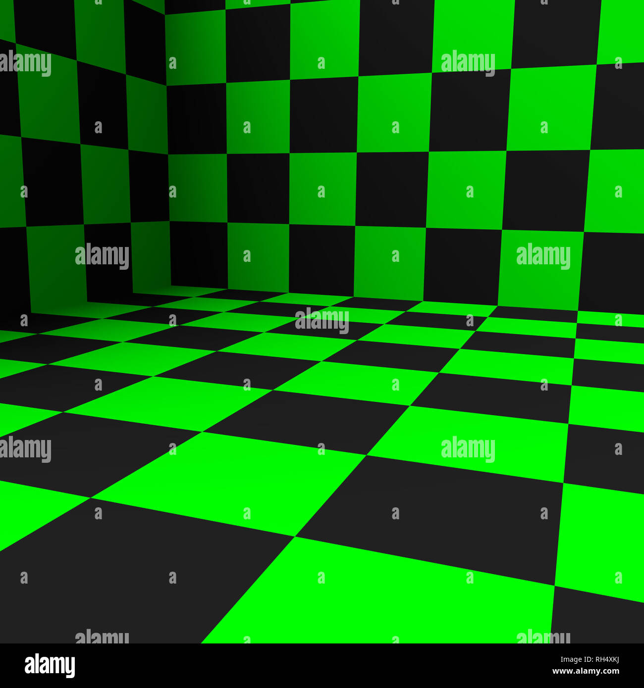 Lime Green And Black Checkers