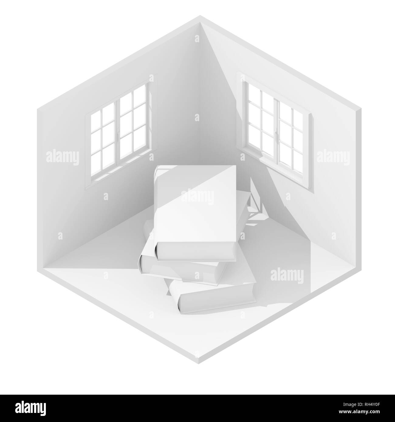 Architecture white windows in Cut Out Stock Images & Pictures - Alamy