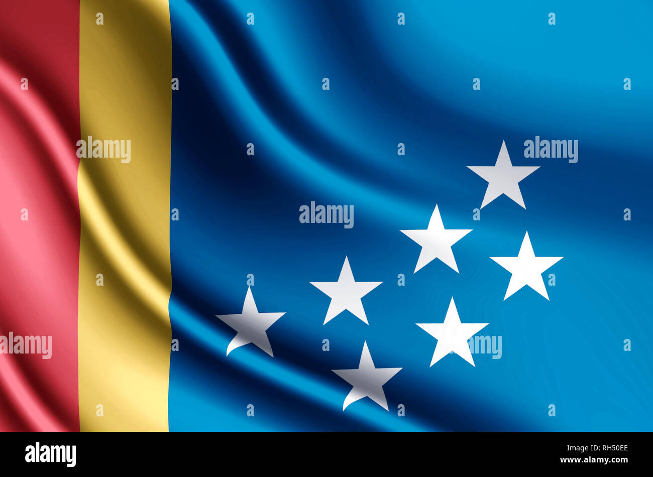 Durham north carolina modern and realistic closeup 3D flag illustration ...