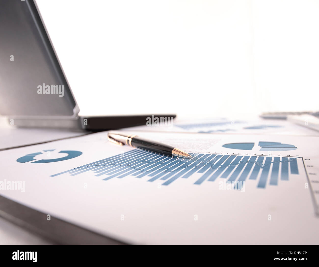 business background. financial chart and chart on the table Stock Photo ...