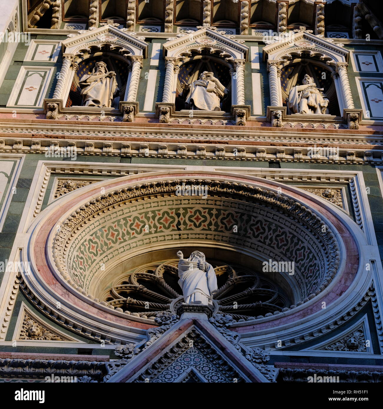 Florence Cathedral Duomo and rose window Florence Italy Europe Stock ...