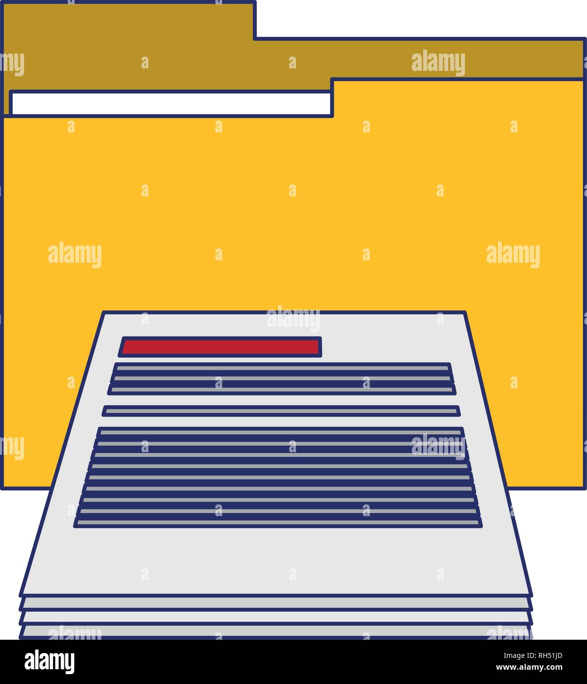 Folder with document symbol Stock Vector Image & Art - Alamy