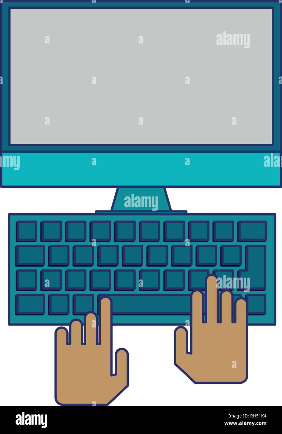 hands using computer symbol Stock Vector Image & Art - Alamy