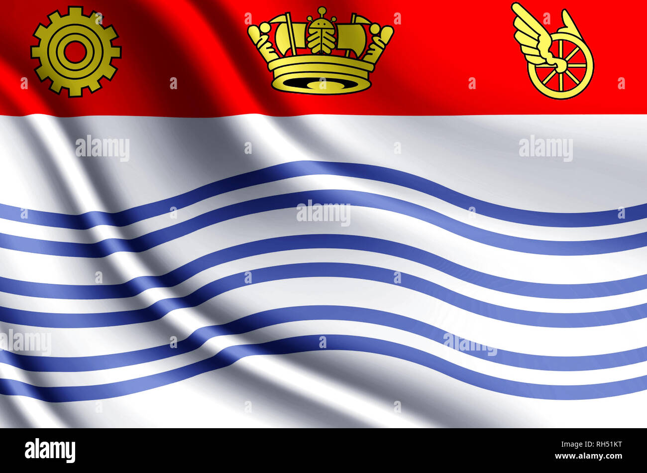 Flag of barrie modern and realistic closeup 3D flag illustration ...