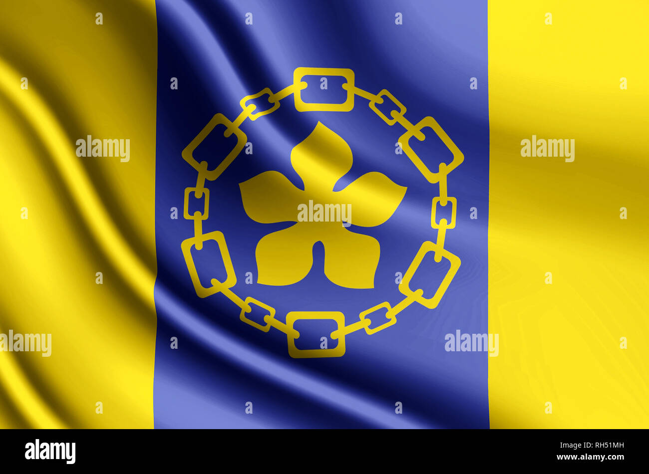 Hamilton modern and realistic closeup 3D flag illustration. Perfect for ...