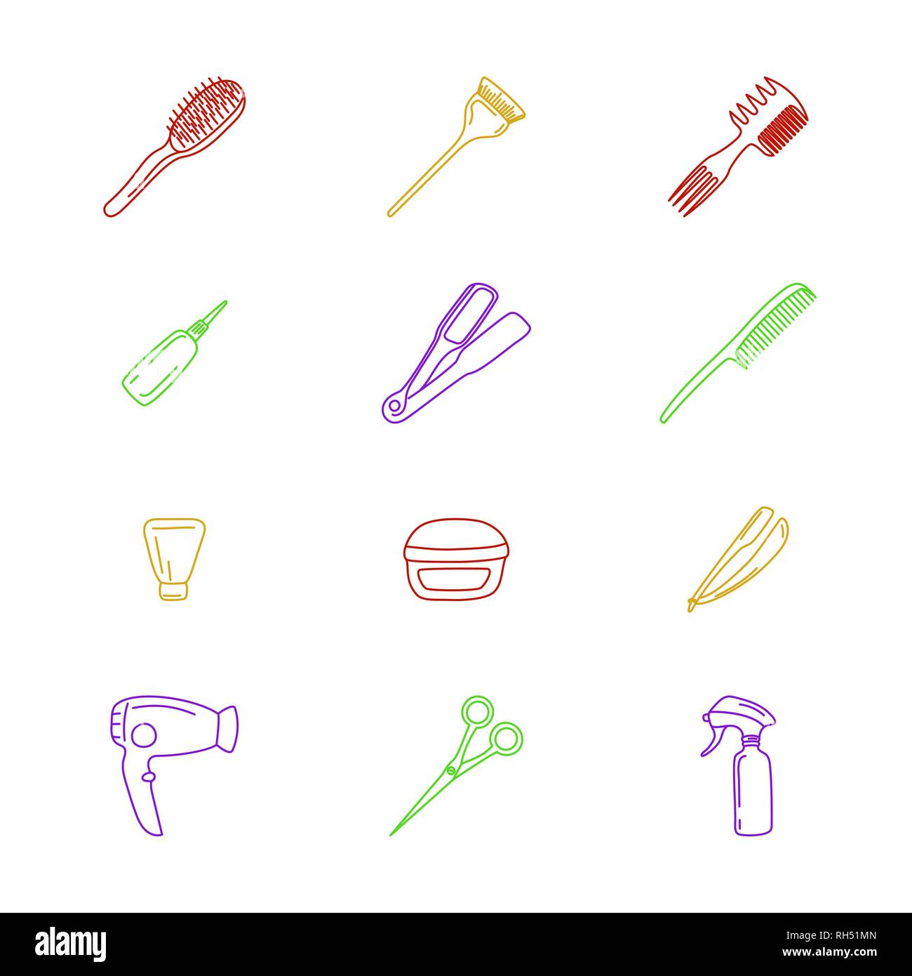 Barber tools logo Cut Out Stock Images & Pictures - Alamy