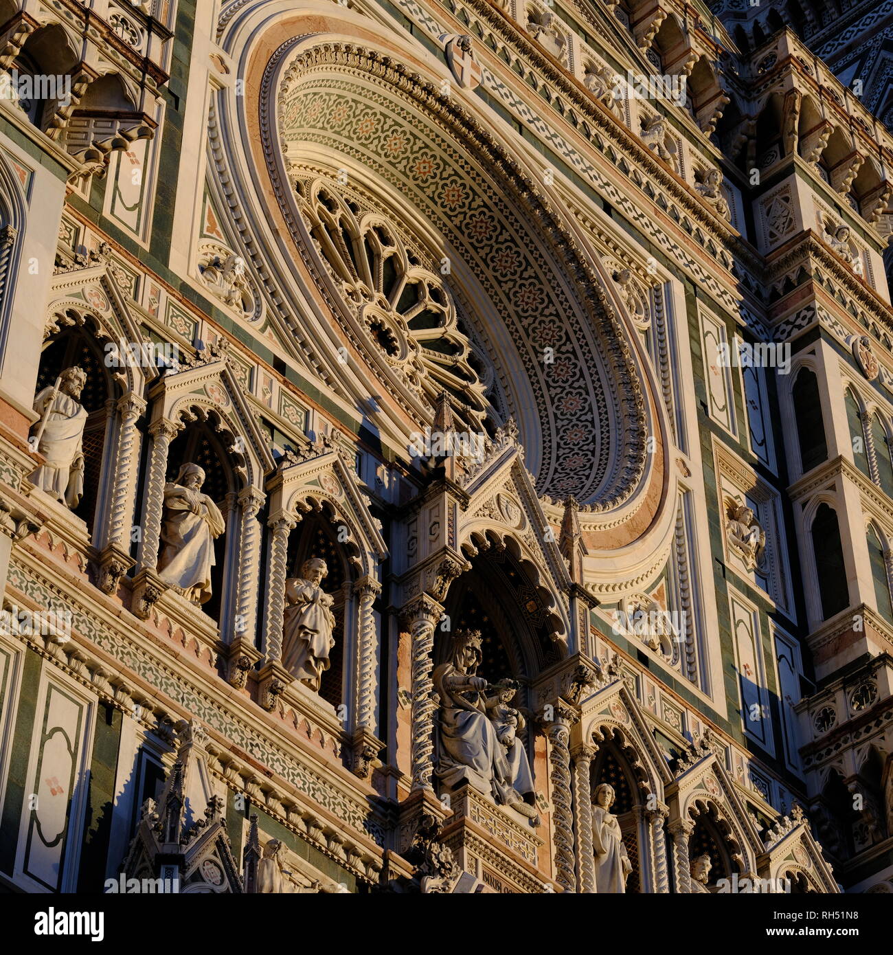 Florence Cathedral Duomo and rose window Florence Italy Europe Stock ...