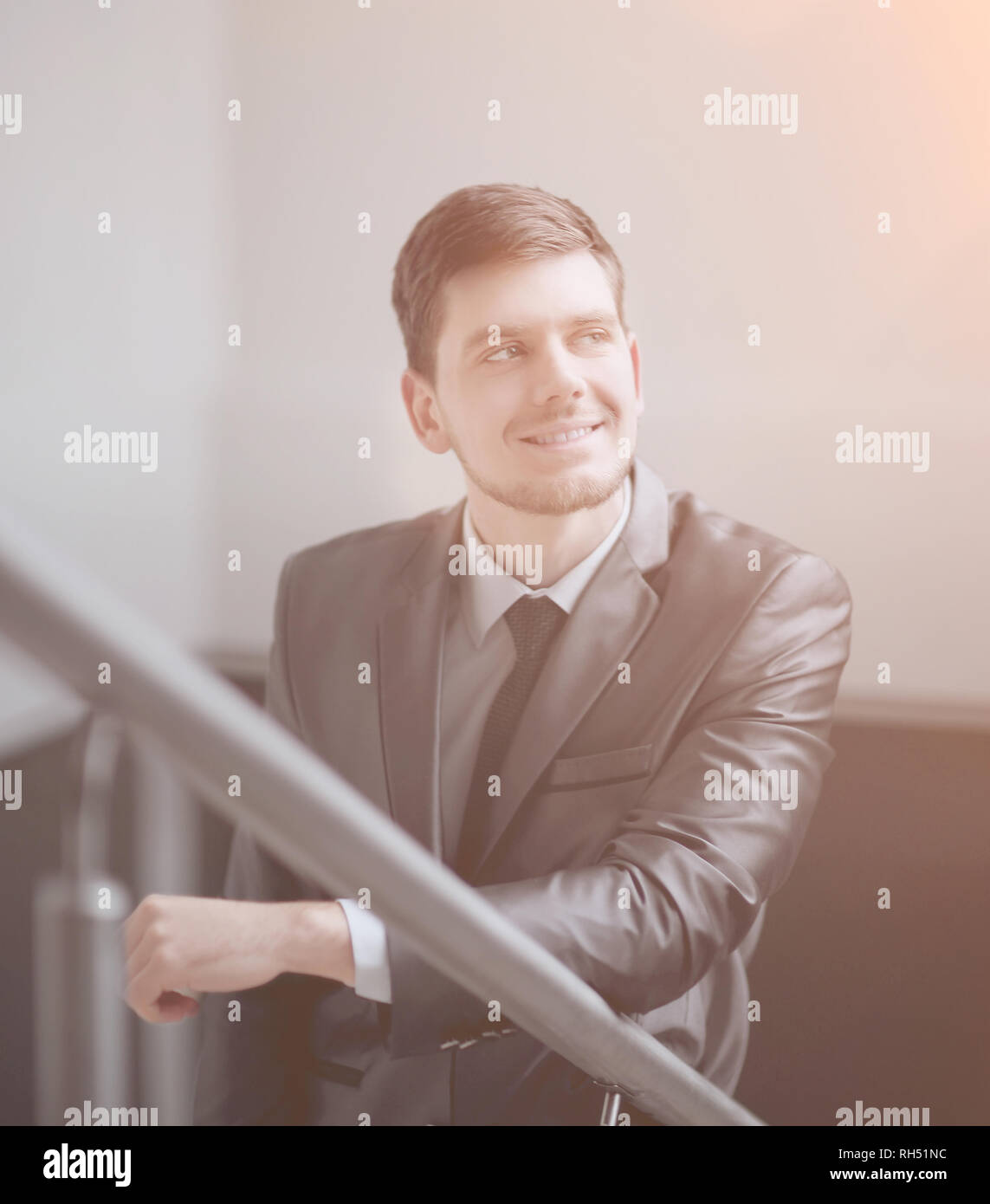 close up.thoughtful businessman looking out the office window Stock ...