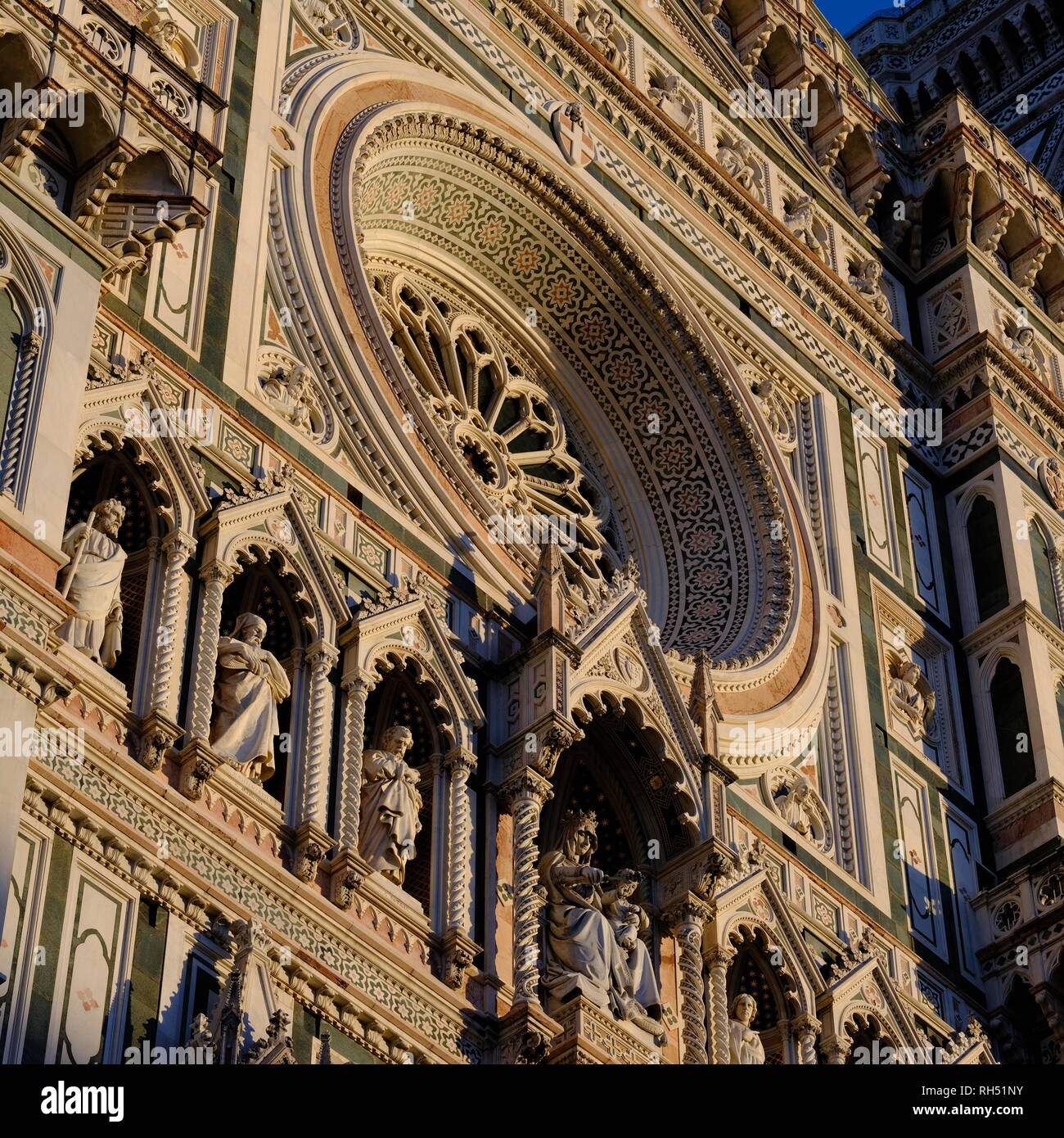 Florence Cathedral Duomo and rose window Florence Italy Europe Stock ...