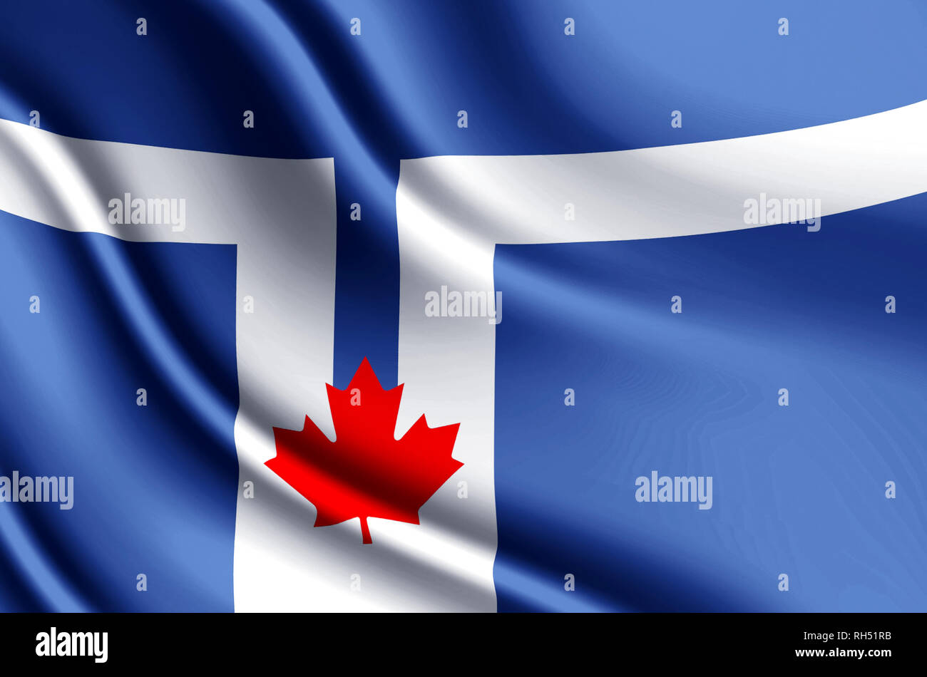 Toronto flag modern and realistic closeup 3D flag illustration. Perfect ...