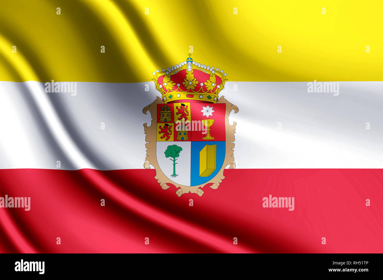 Cuenca modern and realistic closeup 3D flag illustration. Perfect for ...