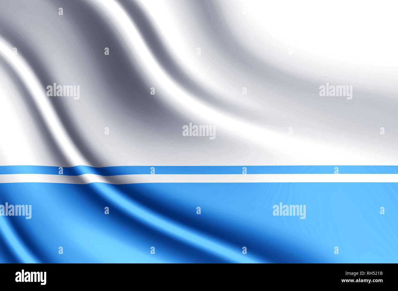 Altai Republic modern and realistic closeup 3D flag illustration ...