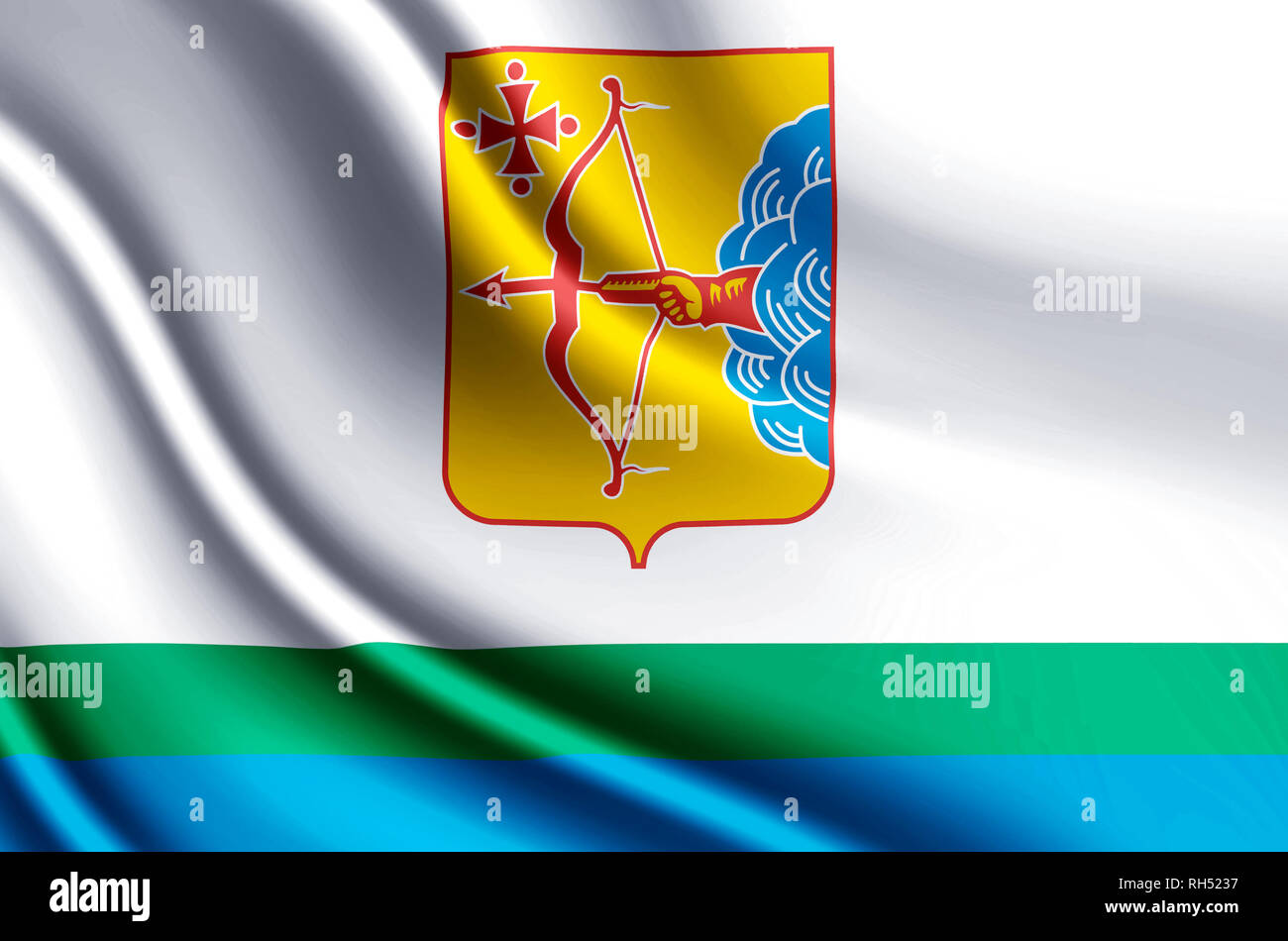 Kirov modern and realistic closeup 3D flag illustration. Perfect for ...