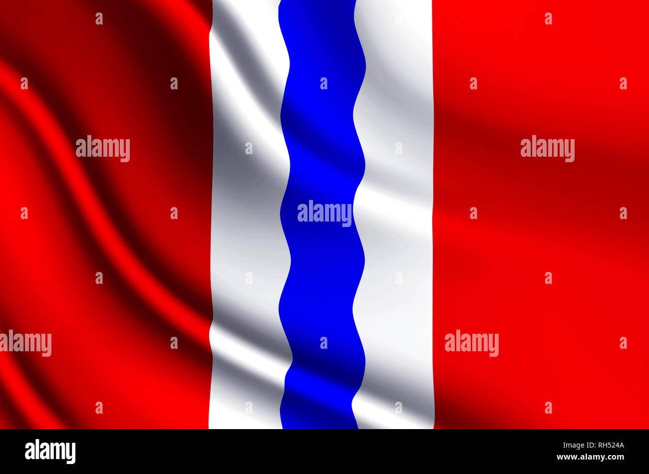 Omsk modern and realistic closeup 3D flag illustration. Perfect for ...