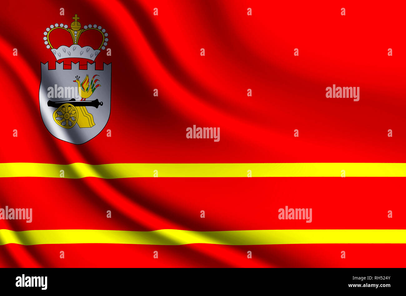 Smolensk modern and realistic closeup 3D flag illustration. Perfect for ...