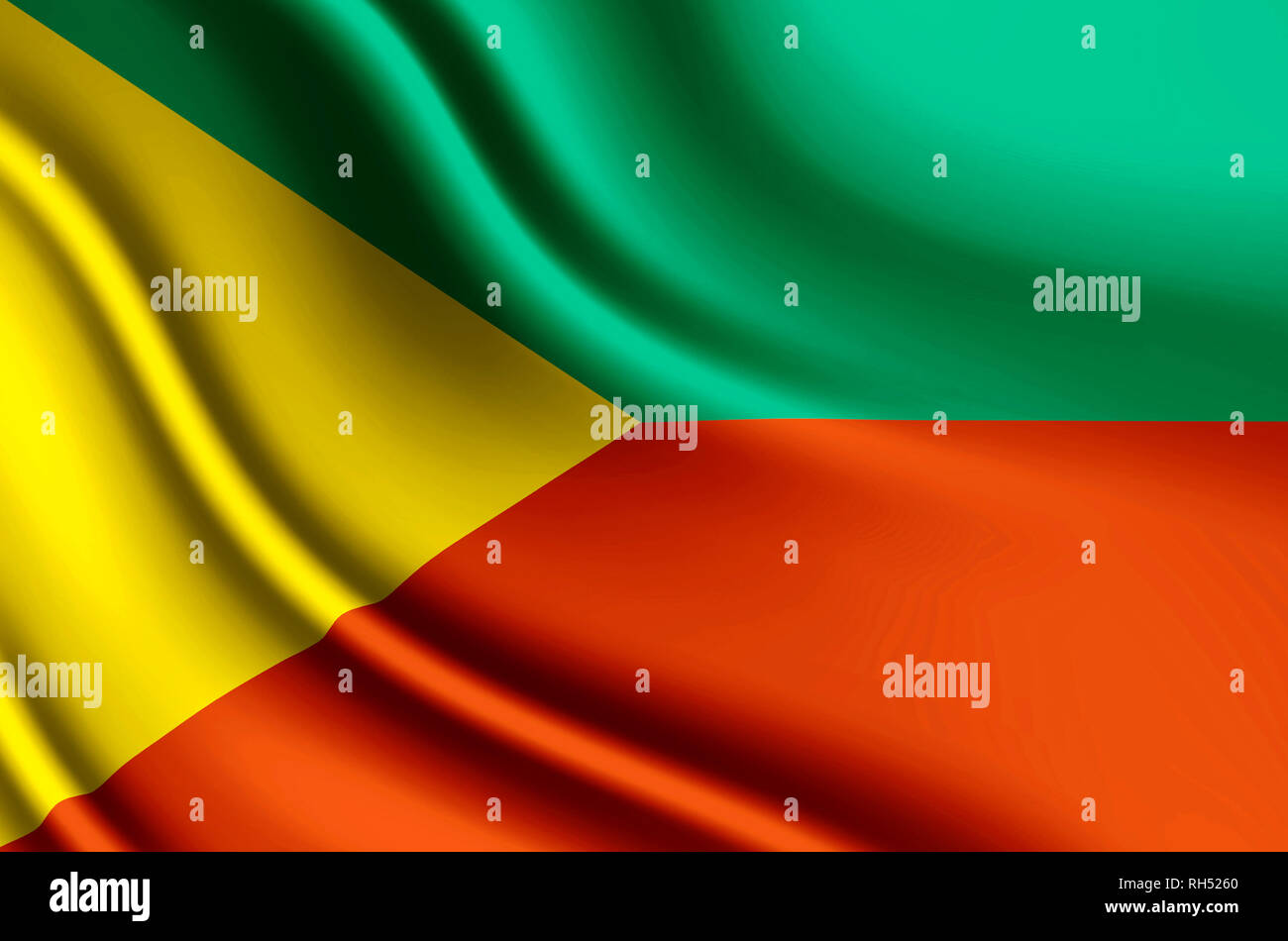 Zabaykalsky modern and realistic closeup 3D flag illustration. Perfect ...