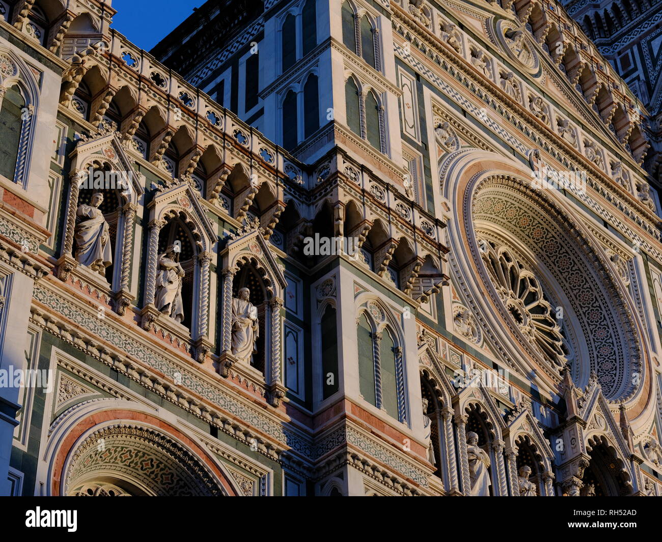 Florence Cathedral Duomo and rose window Florence Italy Europe Stock ...