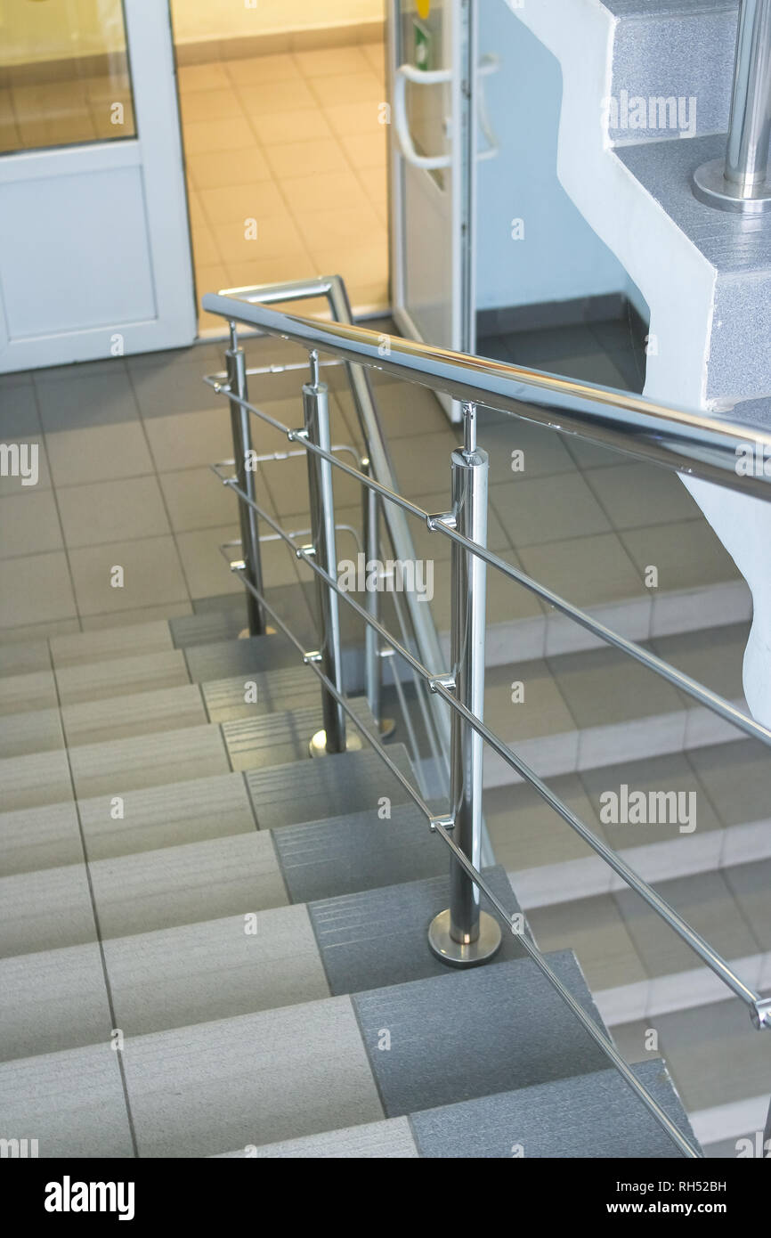 Emergency and evacuation exit stair in the building Stock Photo - Alamy