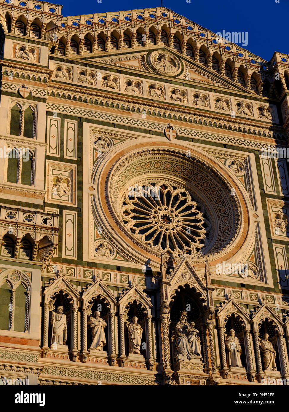 Florence Cathedral Duomo and rose window Florence Italy Europe Stock ...
