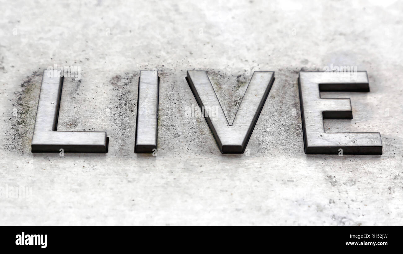 Live letters hi-res stock photography and images - Alamy