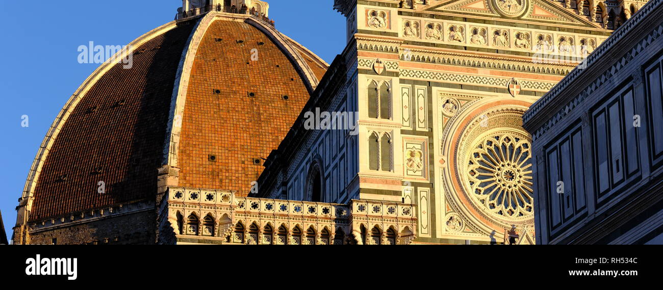 Florence Cathedral Duomo and rose window Florence Italy Europe Stock ...