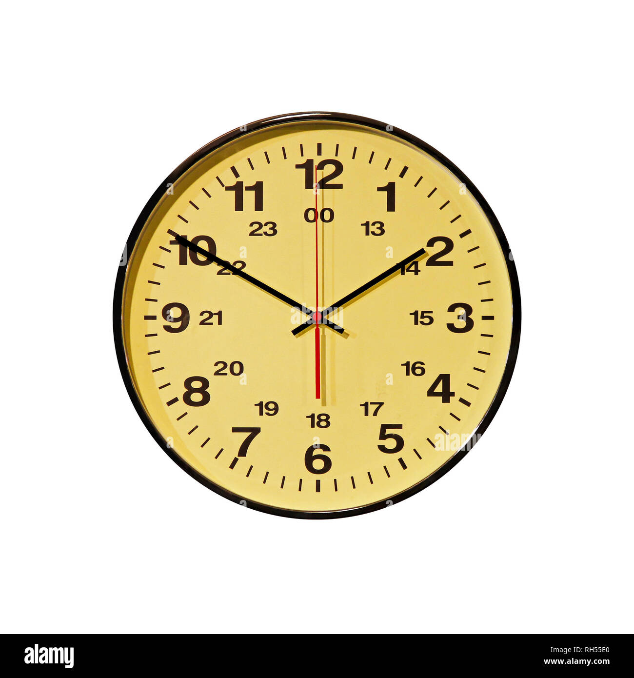 Business style clock isolated on white background Stock Photo - Alamy