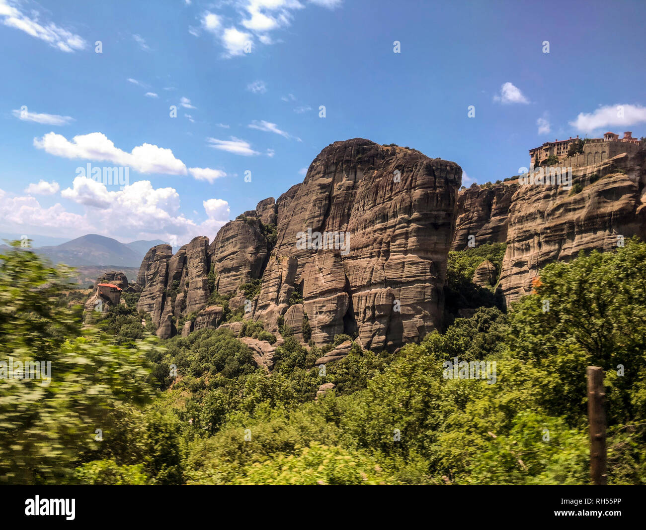 Meteora region of the village of Kalambaka Greece Stock Photo - Alamy