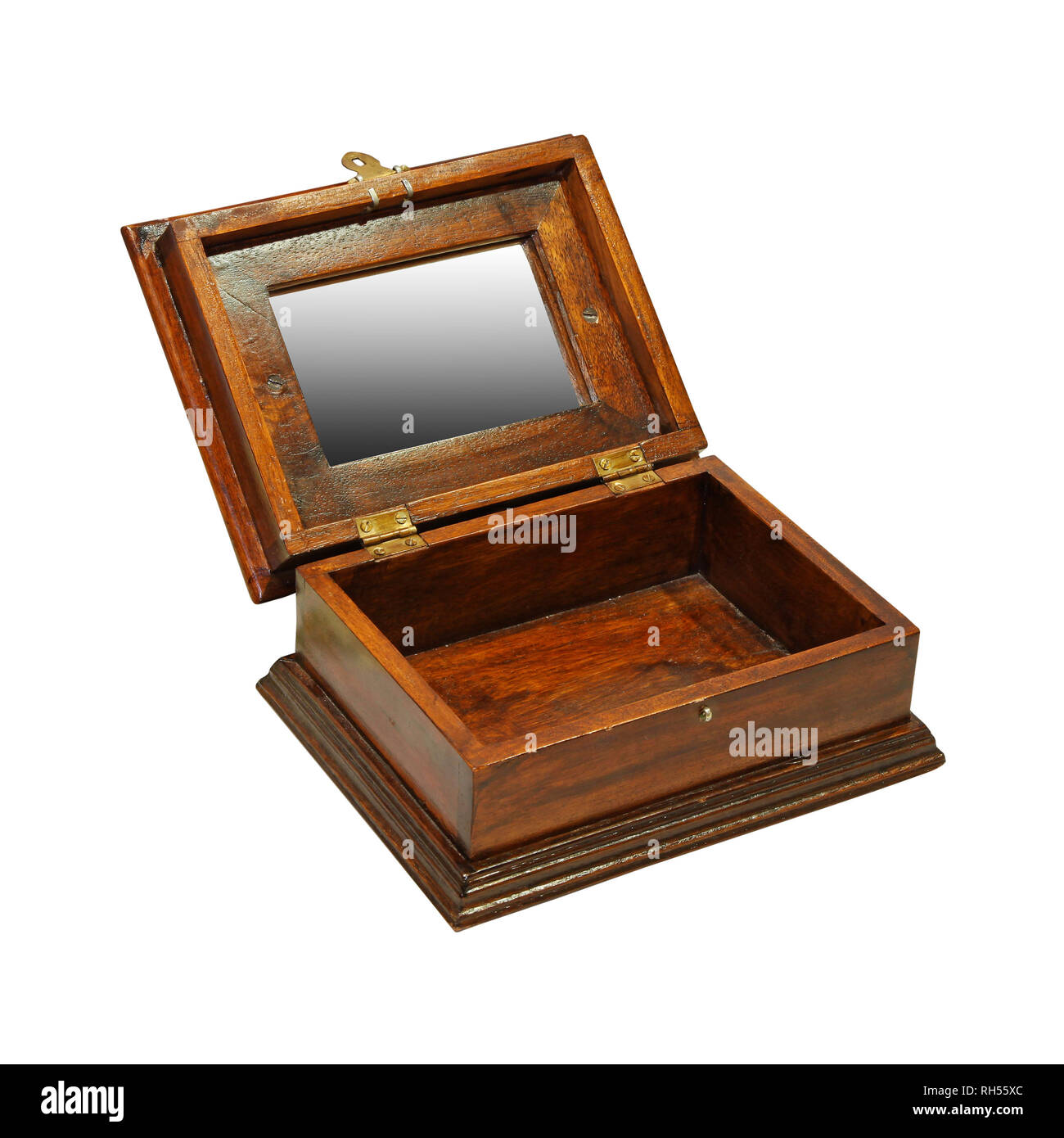 Open retro jewellery box isolated with clipping path included Stock ...