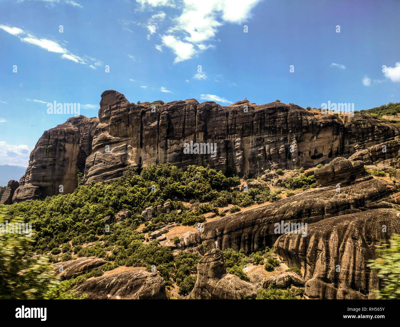 Meteora region of the village of Kalambaka Greece Stock Photo - Alamy