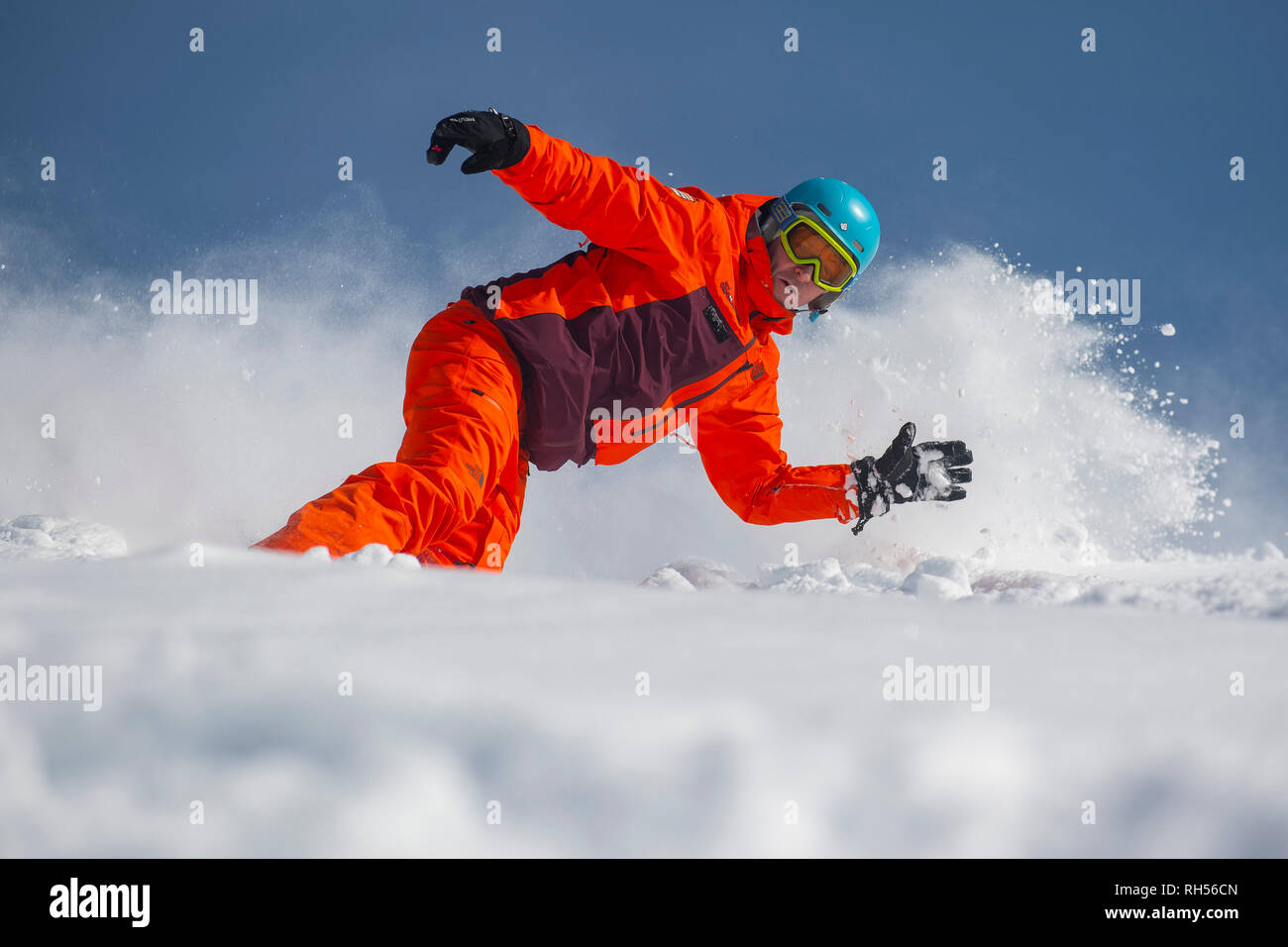 Powder snowboard hi-res stock photography and images - Alamy