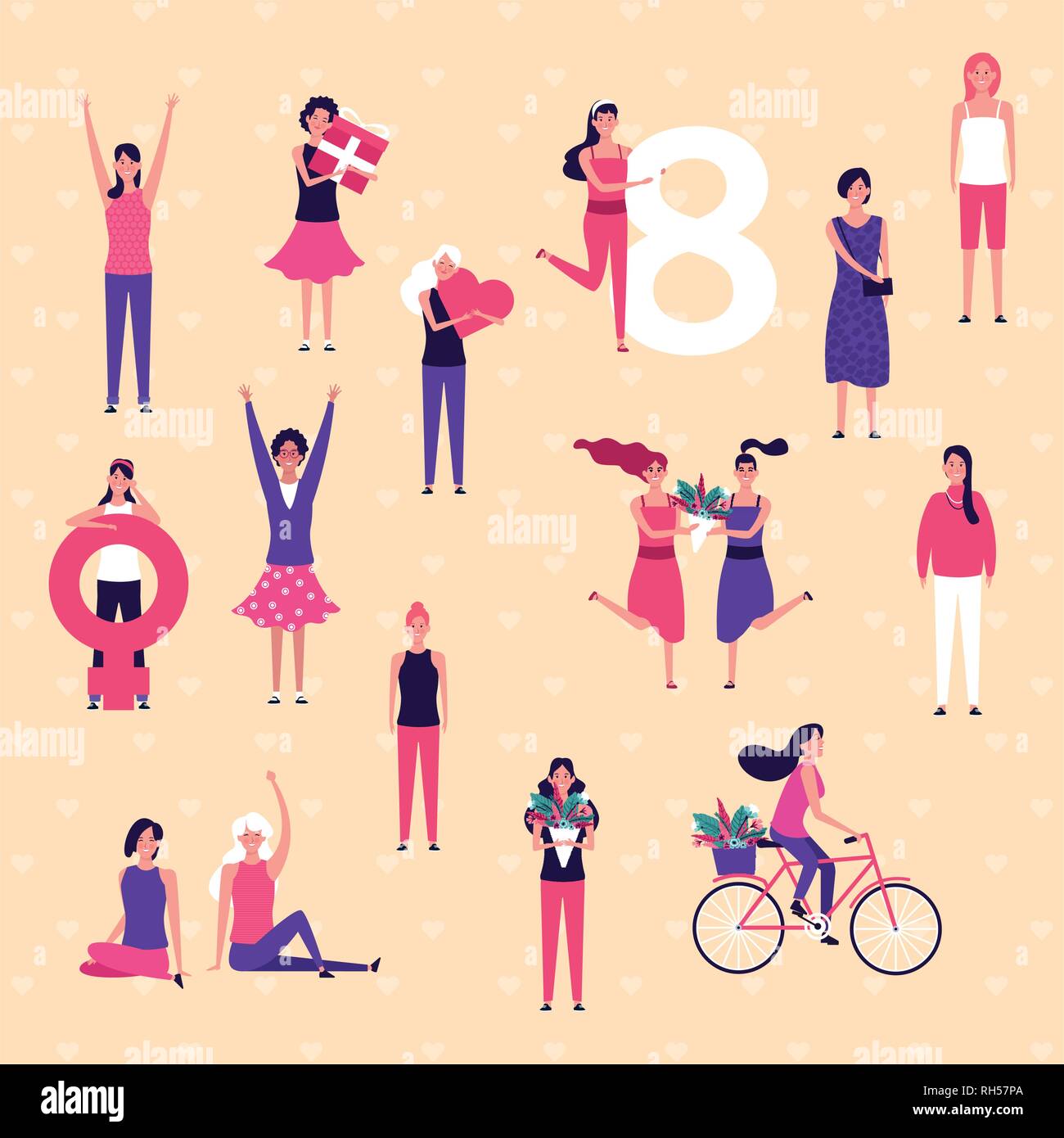 Happy women day Stock Vector Image & Art - Alamy