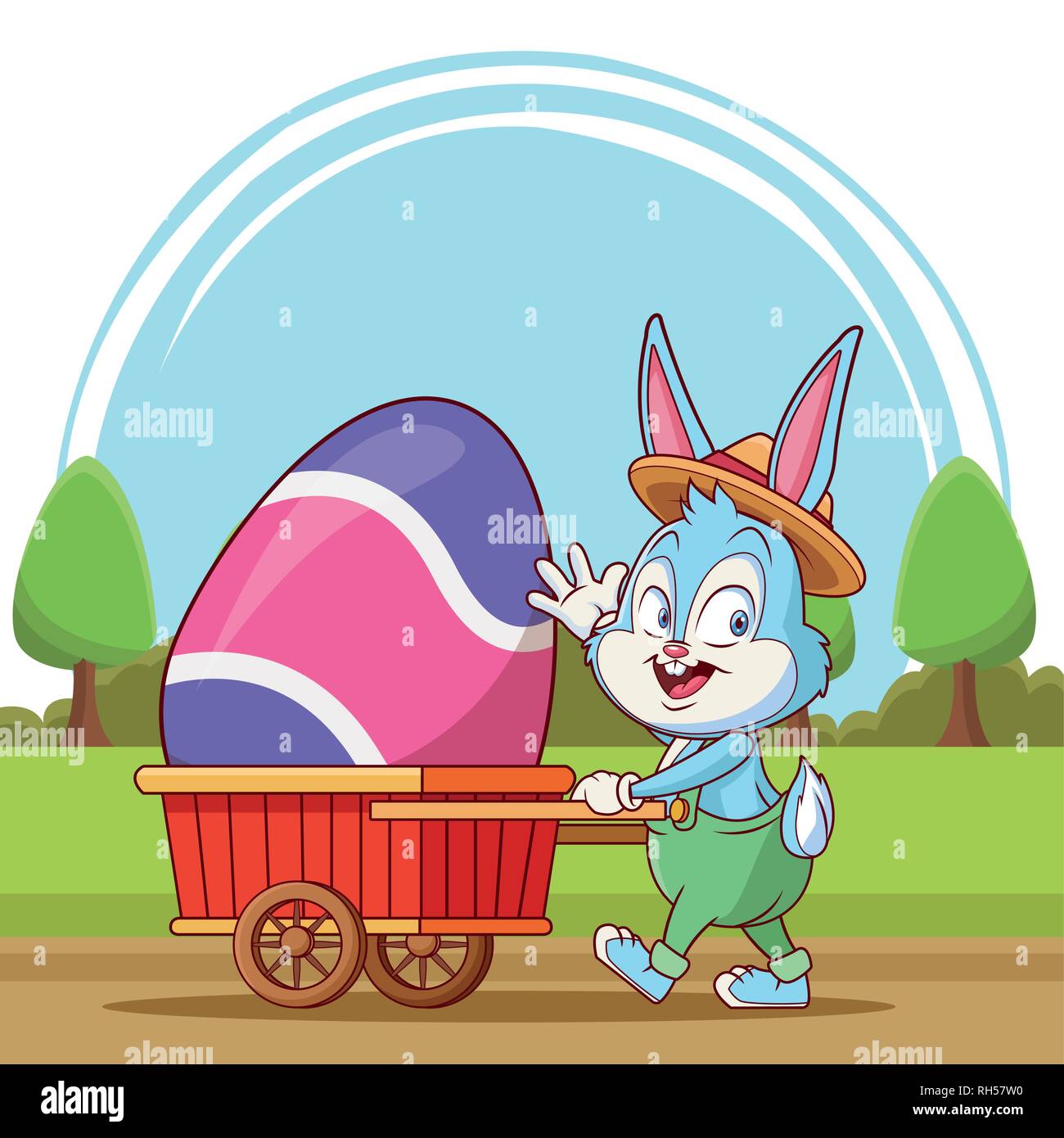 Happy easter cartoon Stock Vector Image & Art - Alamy