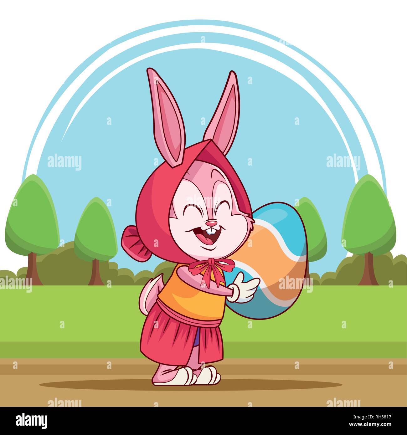 Happy easter cartoon Stock Vector Image & Art - Alamy