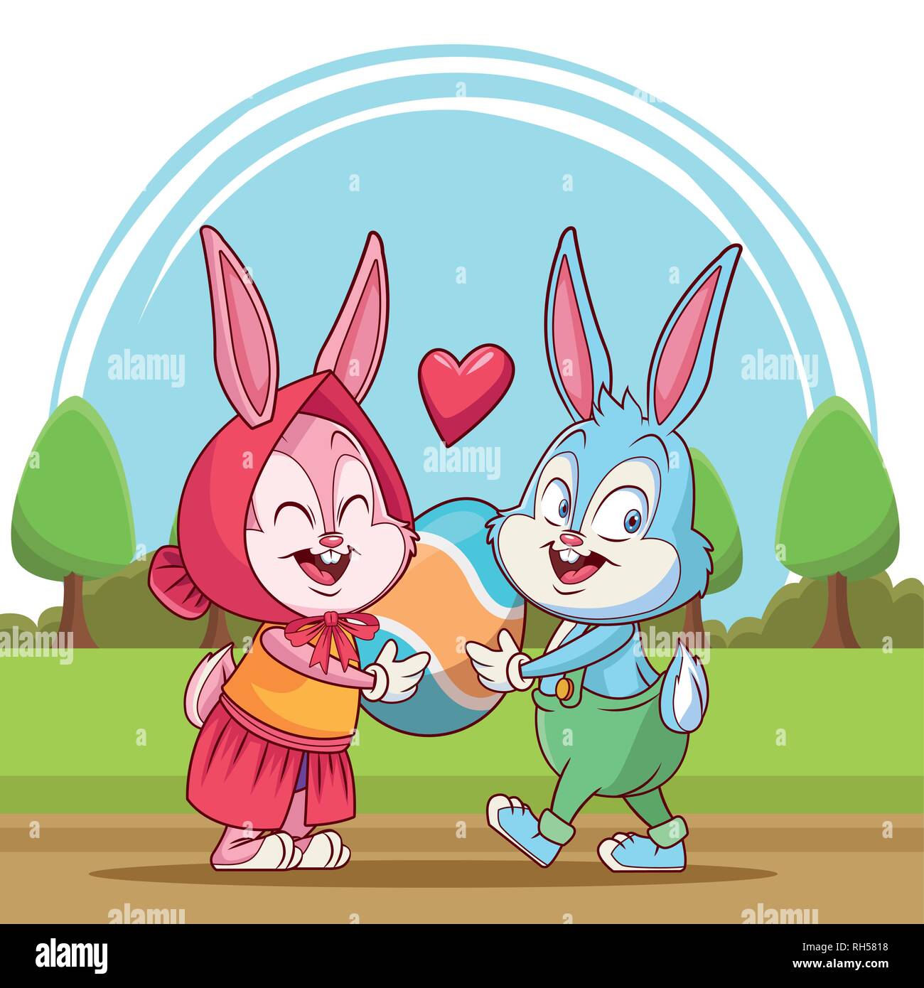 Happy easter cartoon Stock Vector Image & Art - Alamy