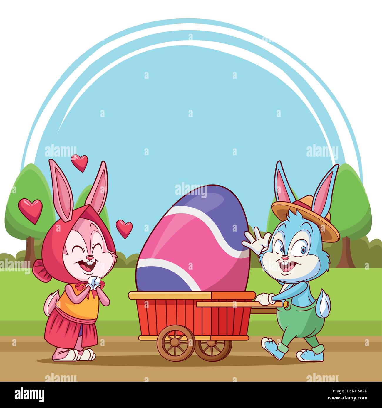 Happy easter cartoon Stock Vector Image & Art - Alamy