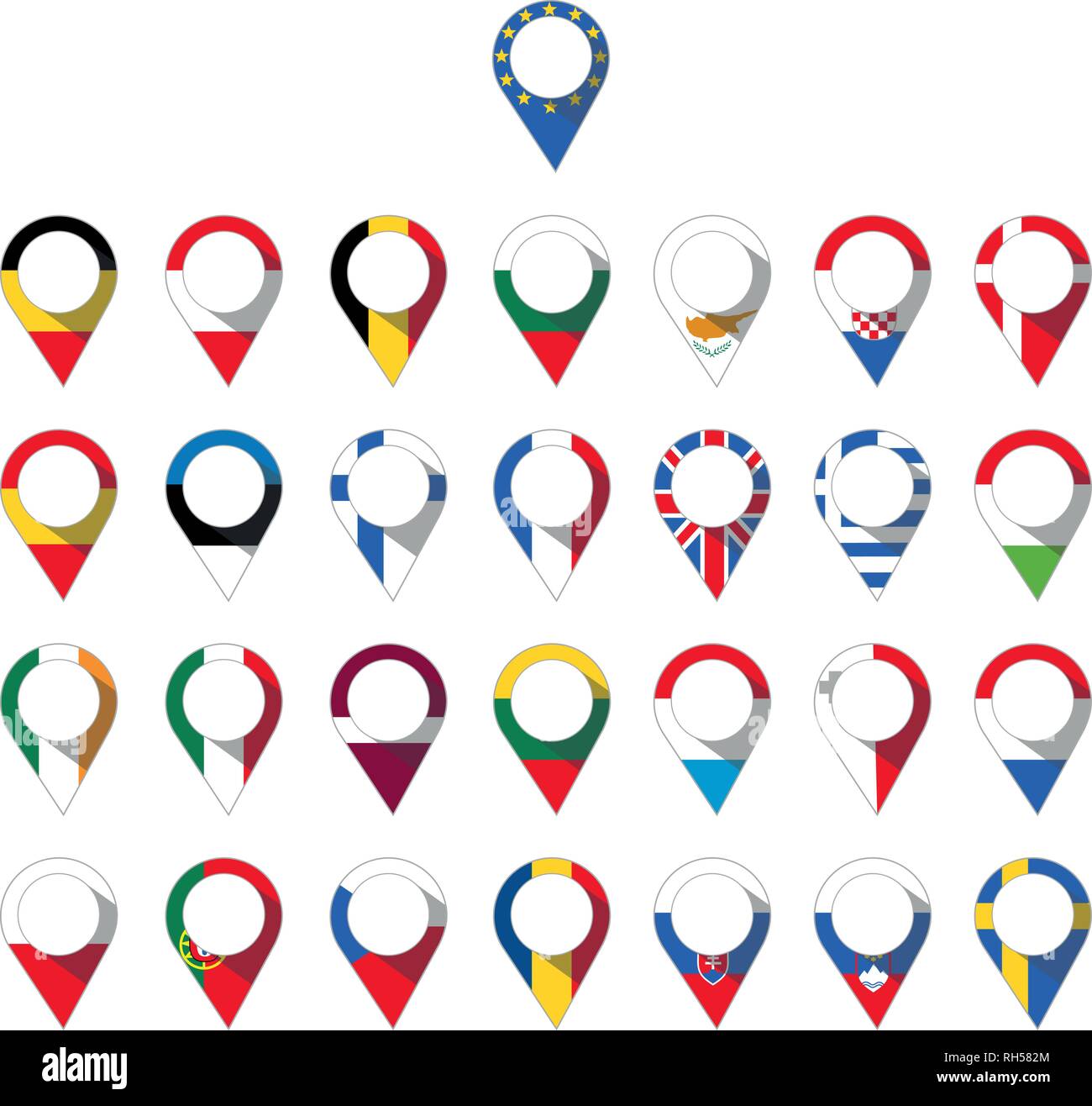 pin of the countries of the european union Stock Vector Image & Art - Alamy