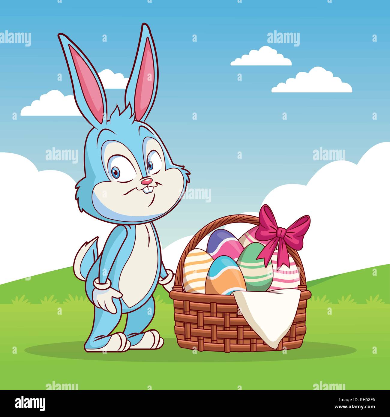 Happy easter cartoon Stock Vector Image & Art - Alamy