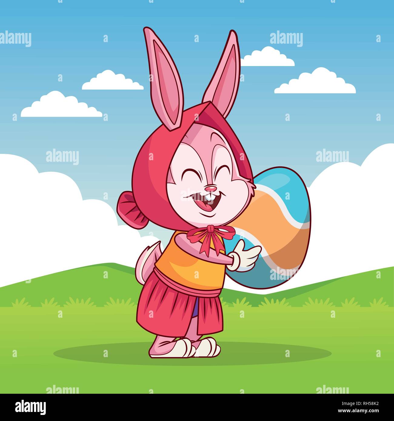 Happy easter cartoon Stock Vector Image & Art - Alamy