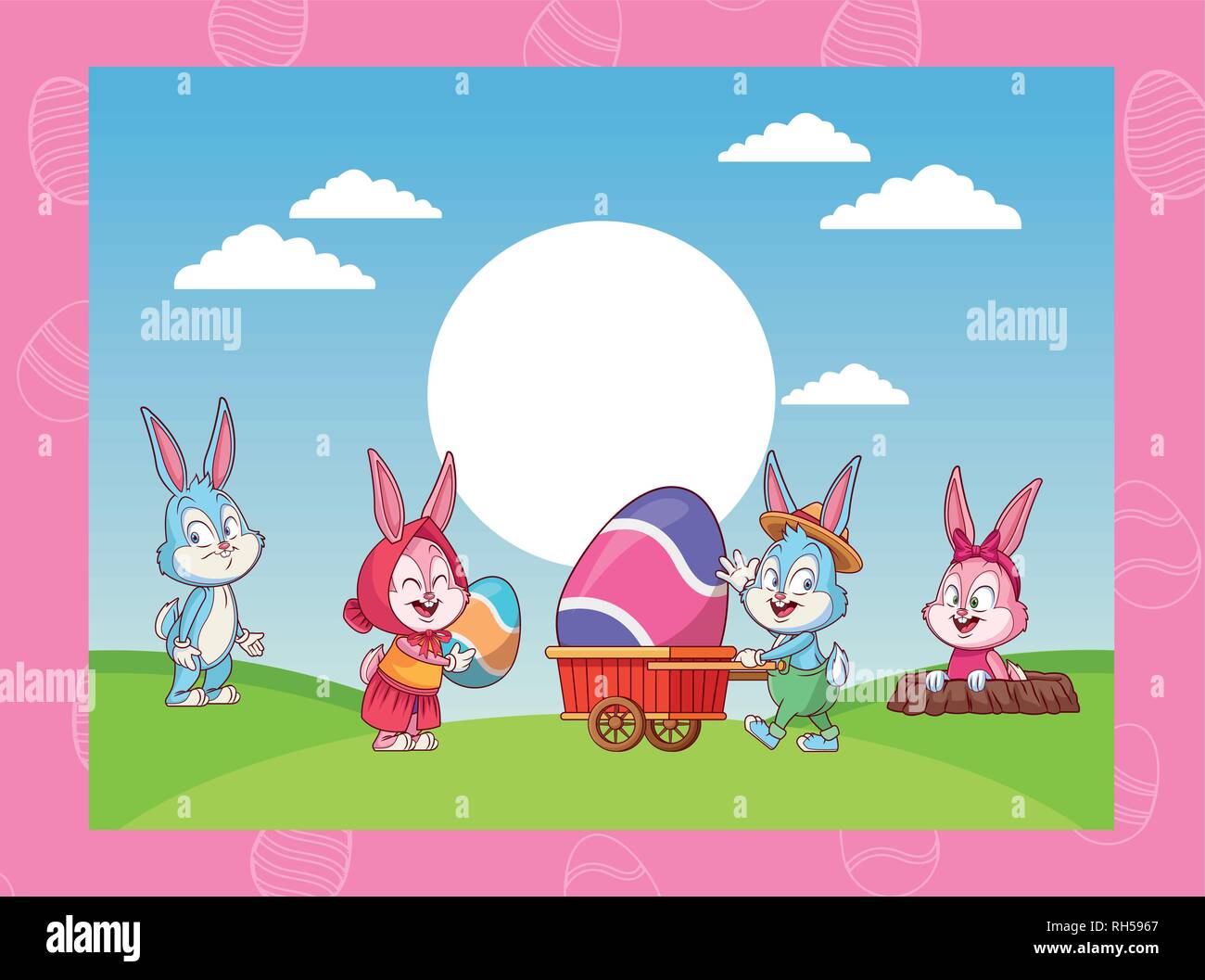 happy easter cartoons Stock Vector Image & Art - Alamy