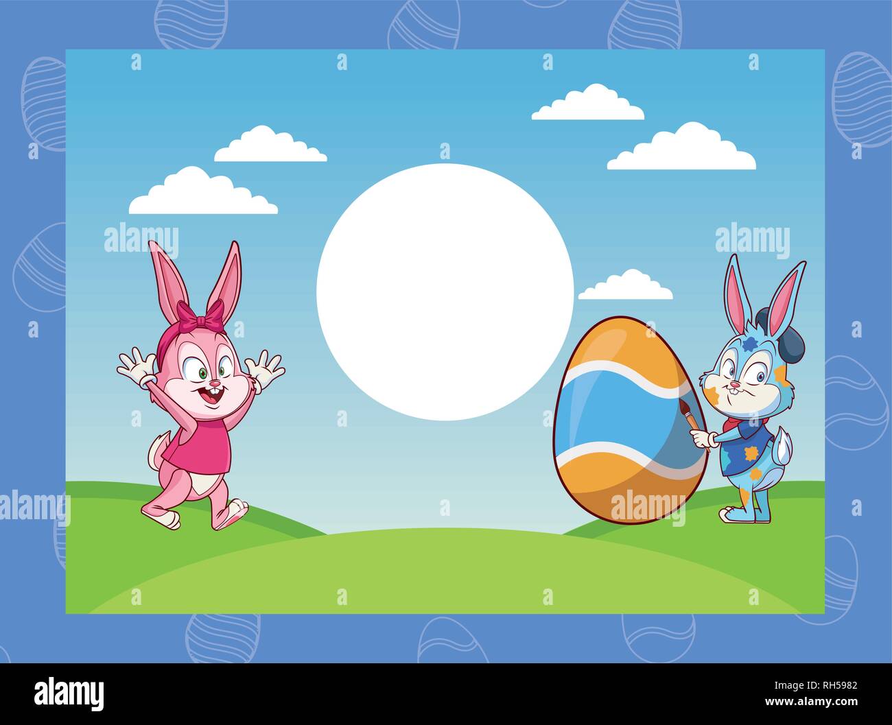 happy easter cartoons Stock Vector Image & Art - Alamy