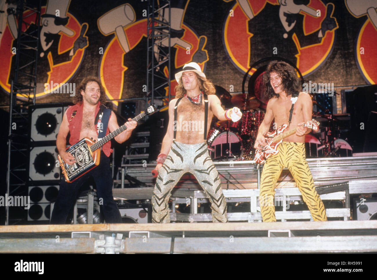 VAN HALEN American rock group in 1984 Stock Photo - Alamy