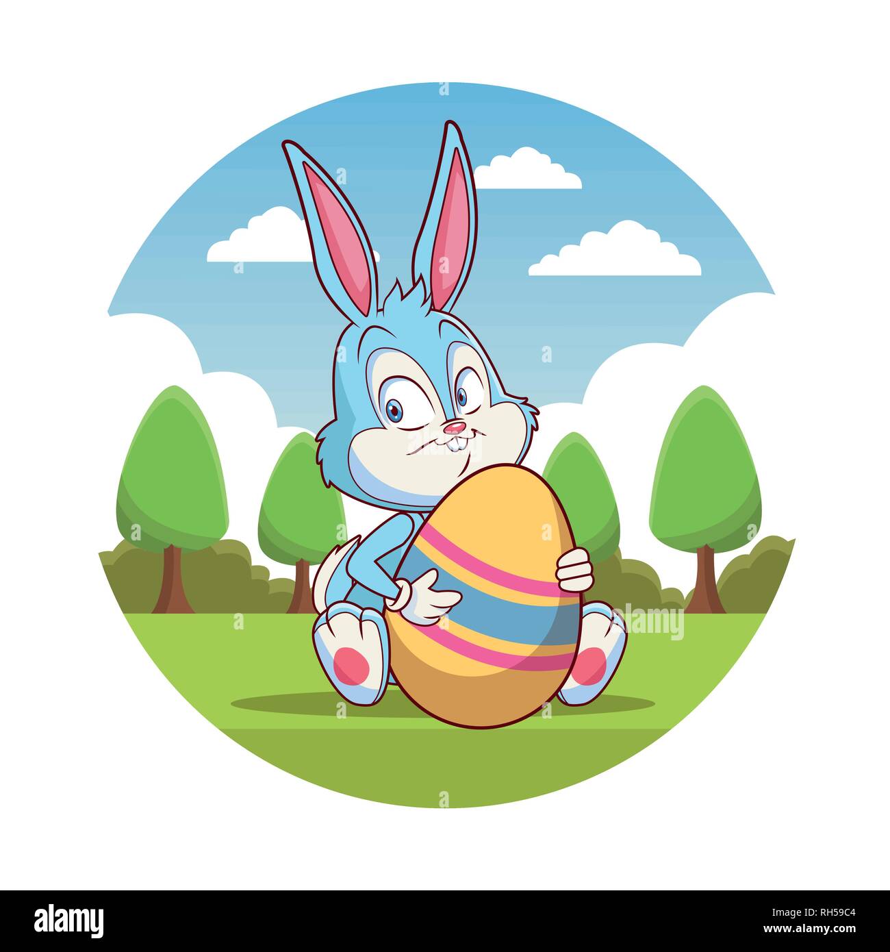 happy easter cartoon Stock Vector Image & Art - Alamy