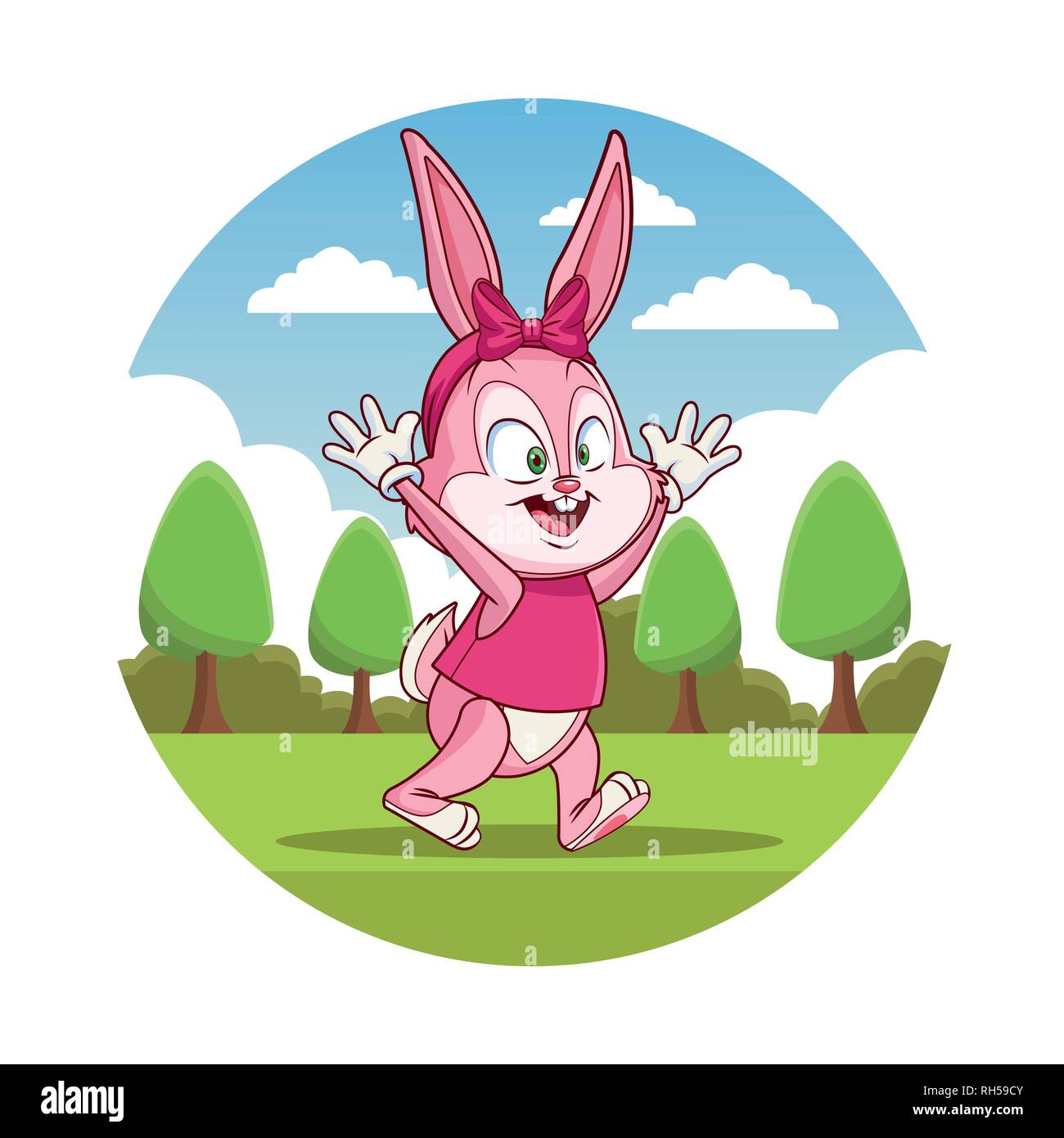 Cute rabbit cartoon Stock Vector Image & Art - Alamy