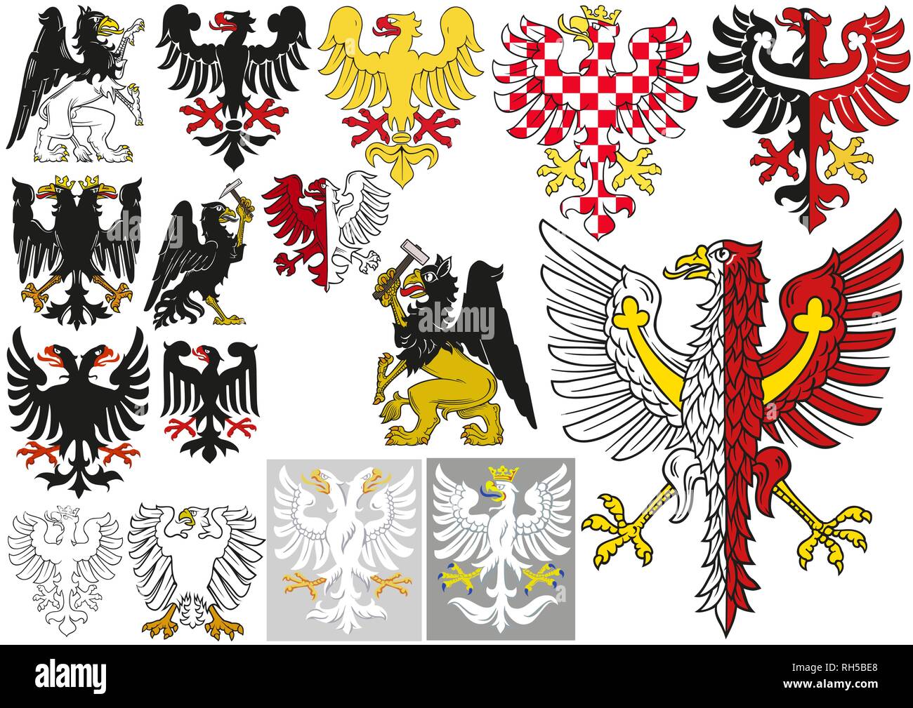 Illustration Coat Of Arms Bird Medieval Eagle Stock Photos ...