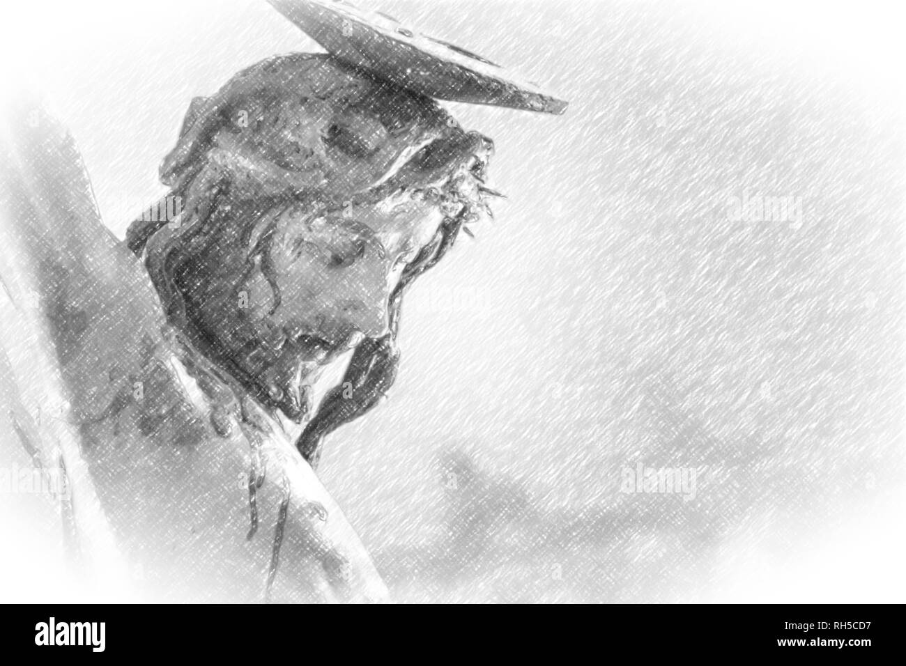 closeup of statue of the Crucifixion of Jesus Christ Stock Photo - Alamy